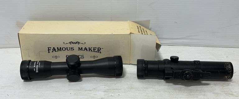 (2) Scopes; Name Famous Maker Optics, box- up to 9"L - Albrecht Auction ...