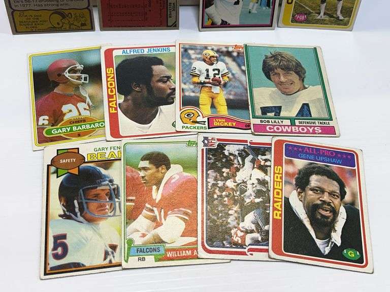 (3) Boxes of vintage football cards, 300-count, most cards are from the ...