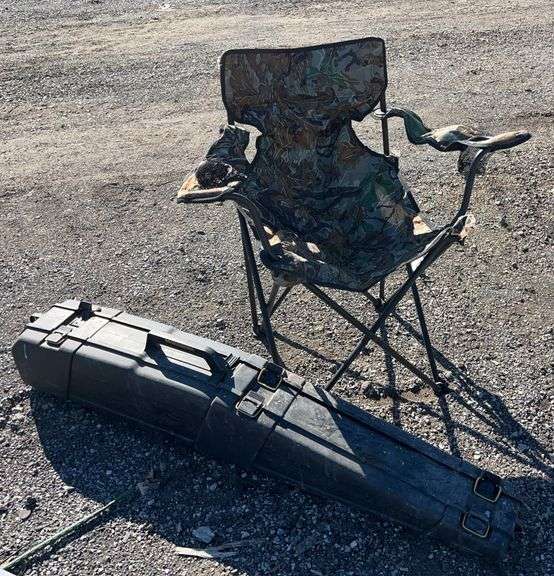 Woodstream double gun hard gun case and hunting chair - Albrecht ...