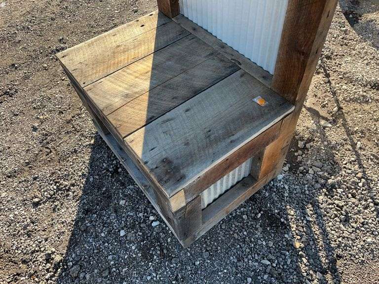 Rustic barn board bench, 70"H x 32"W, seat- 20" x 20" - Albrecht ...
