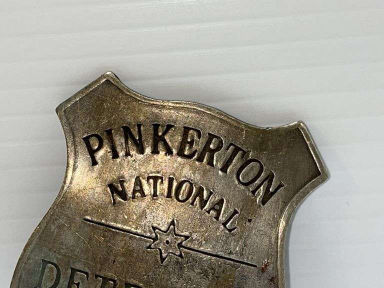 Civil War era, Pinkerton Detective agency badge, 2 1/2" x 2", great ...