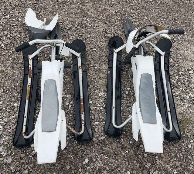 (2) Snowmobile-style snow sleds, steerable and towable, approx. 19"W x ...