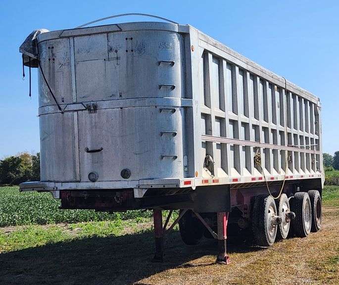 1989 Alfab Dump Trailer, Spring Ride, 2-Lift Axles, Liner and Tarp ...