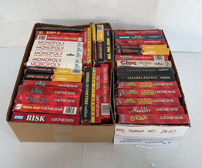 (37) Sega Genesis empty boxes, some may have manuals, very good to ...