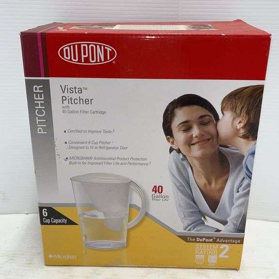 Vista pitcher, 40-gallon filter cartridge, 6-cup capacity, box- 10 3/4 ...