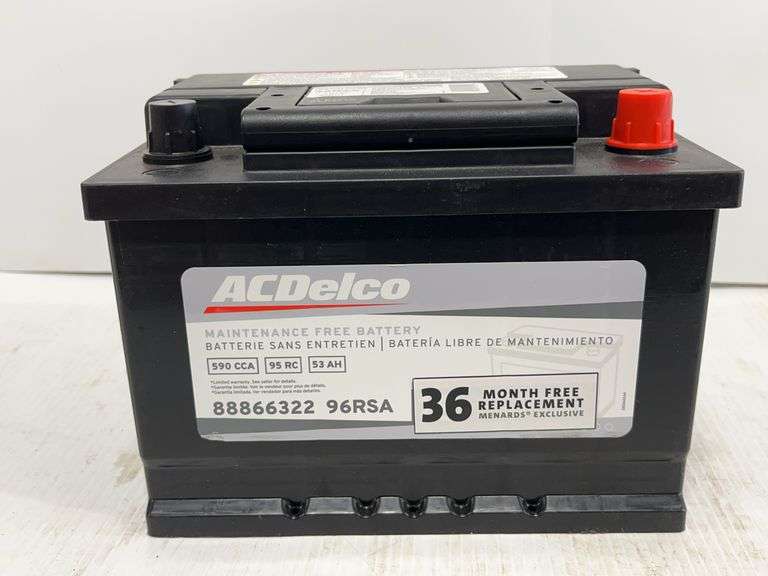 Battery, 590 CCA, 95-minute reserve capacity, 53 AMP, new, fully ...