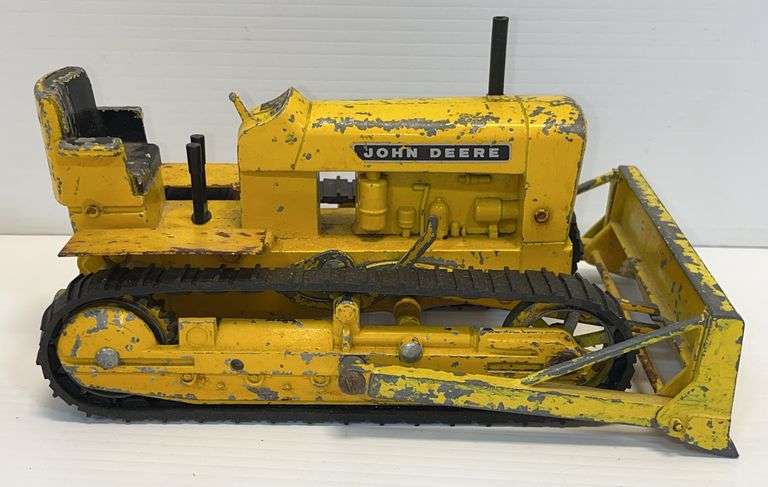 Vintage 1/16 scale John Deere 1010 dozer 1960s new tracks played with ...