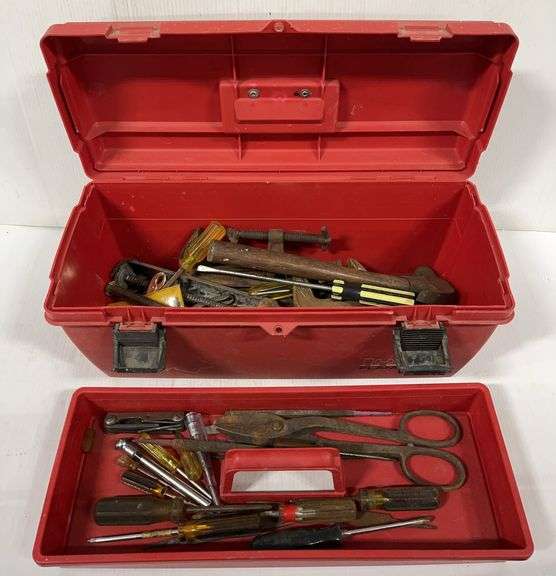 Tool box full of tools, 20"W - Albrecht Auction Service