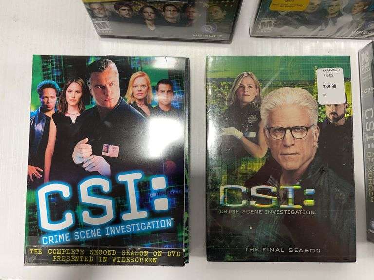 DVDs CSI seasons 1-14 and finale season, three interactive DVDs, good ...