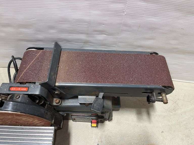 Craftsman dual disc sander, 6"Dia, 4" x 36", nice - Albrecht Auction ...