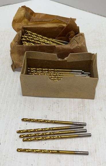 (100) Drill bits, 1/8", each- 2 3/4"L, new - Albrecht Auction Service