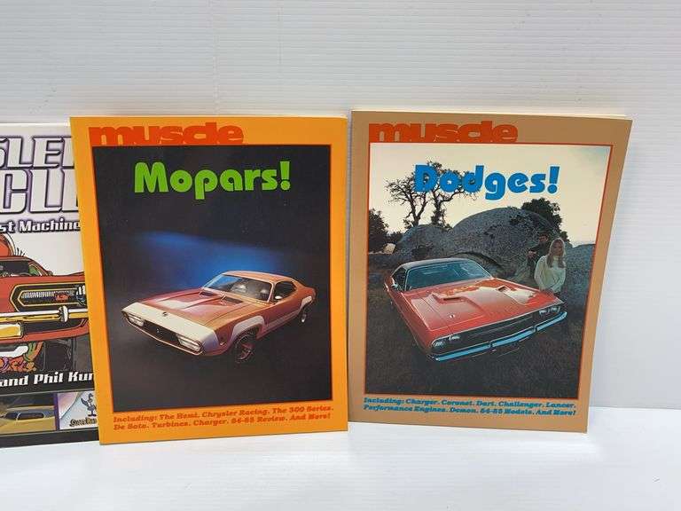 (7) Mopar and muscle car books - Albrecht Auction Service