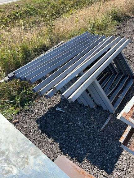 Heavy duty galvanized grates with stands, these were used for ...