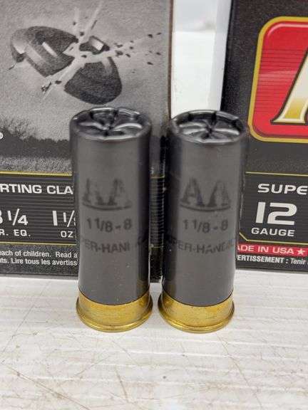 (4) Boxes of Winchester AA 12-Gauge 2 3/4" Shells, No. 8 Shot, TN349 ...