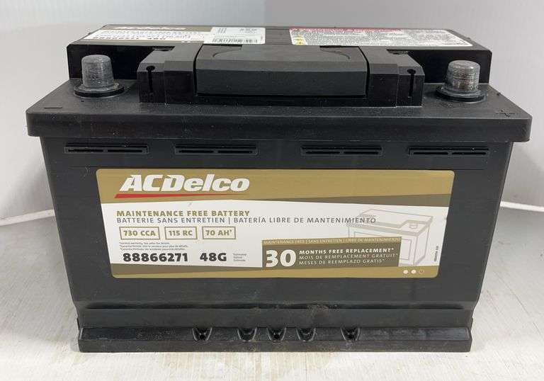 AC Delco battery 48G with 730 CCA, top post, 12.2V, used - Albrecht ...