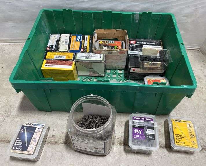 (18) Boxes of screws, various sizes and types, mostly full boxes, new ...