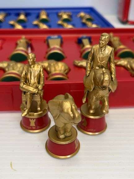 2020 Battle for the White House Chess Set, box- 16"W - Albrecht Auction ...