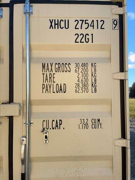20' One-trip shipping container with easy open door - Albrecht Auction ...