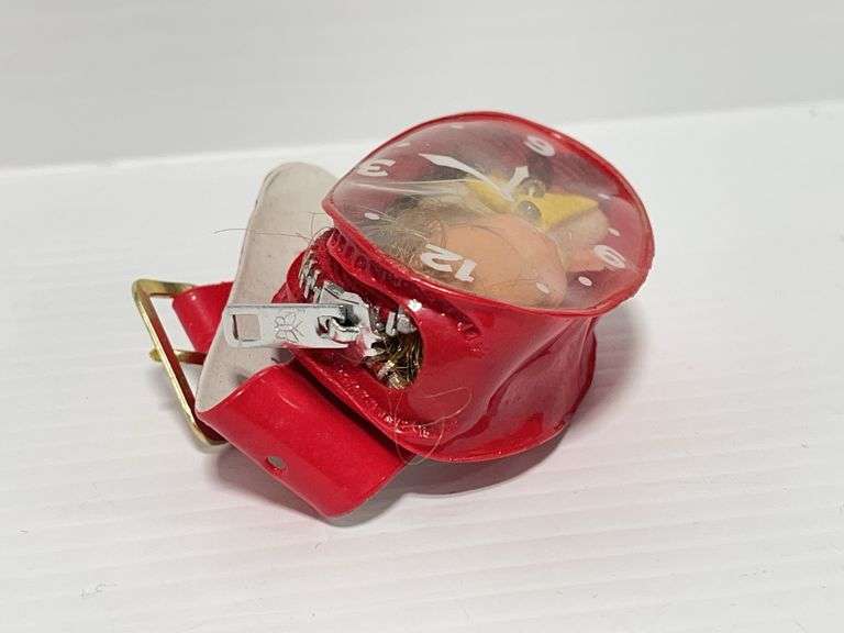 Vintage 1960s Mattel "Liddle Kiddle" pocket doll in a red plastic watch ...