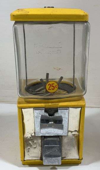 Yellow Northwestern gumball machine, does not come with key, 15"H ...