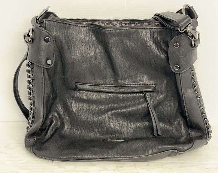 Jessica Simpson black purse/handbag, approx. 12" x 14", purse handle is ...