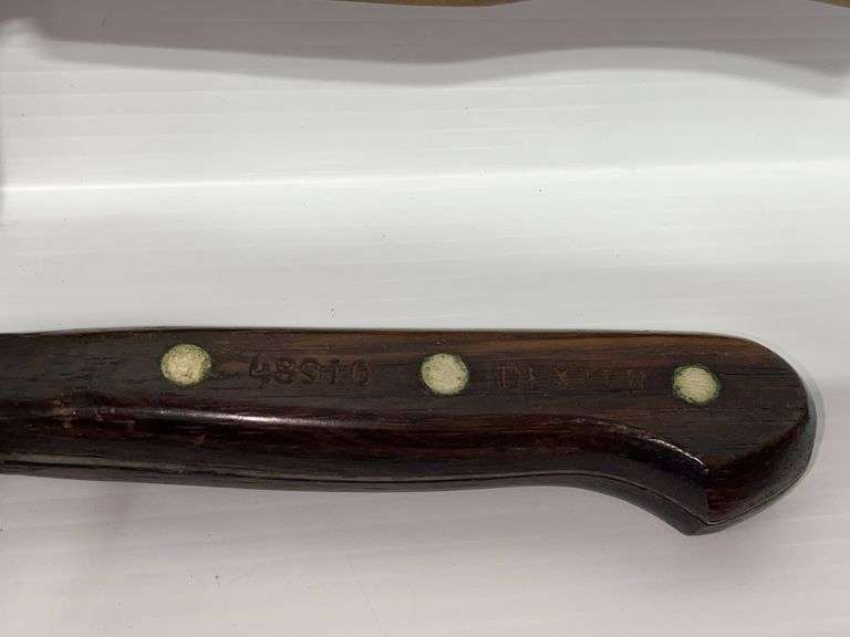 (7) Older kitchen knives, Russell-Dexter-Viscount, Hoff Ritz Brands ...