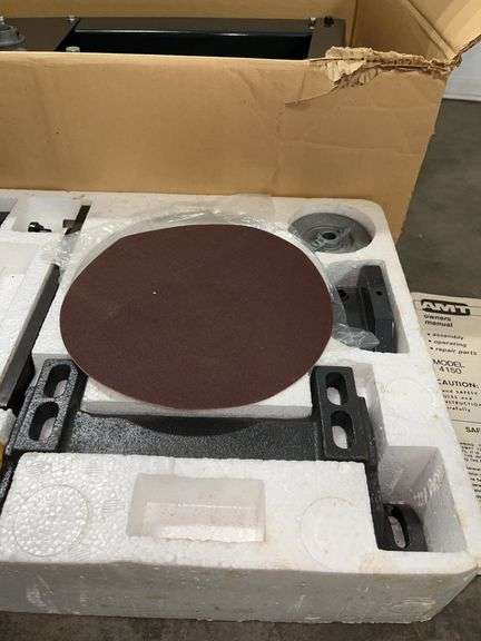 Belt/disc sander combo, 1" belt and 8" disk, model 4150 by AMT, never ...