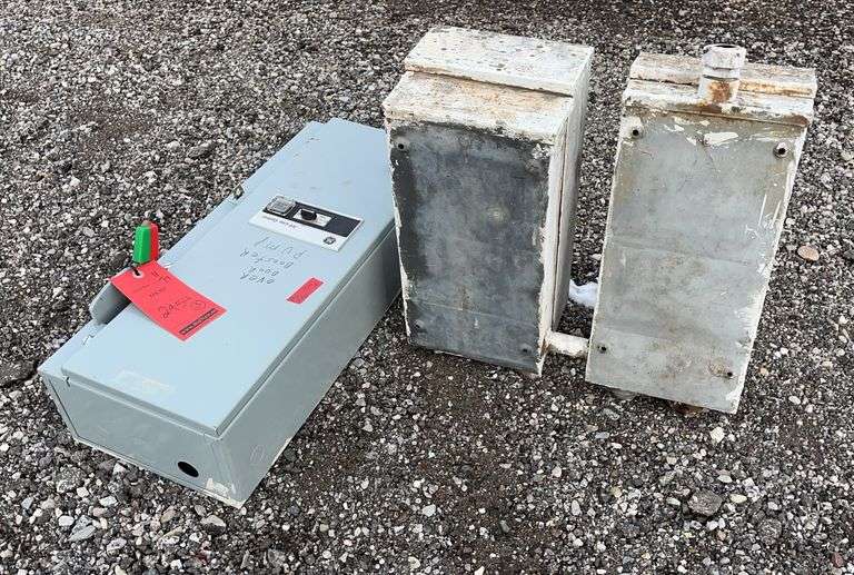 (3) Electrical power boxes, include: One- 10" x 24" x 6", and Two ...