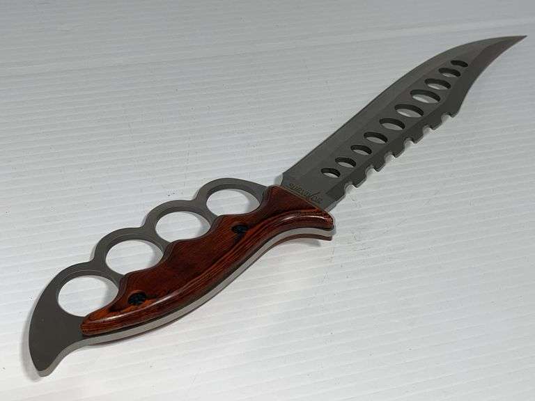 14" Knuckle handle combat bowie fixed blade knife, NIB - Albrecht ...