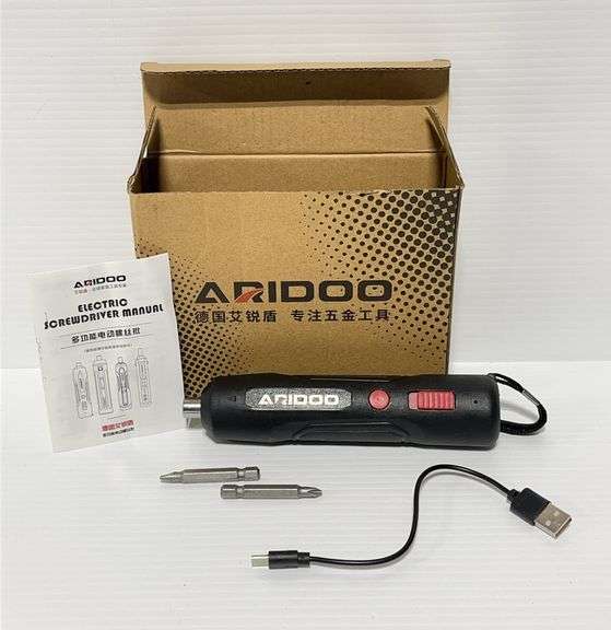 Aridoo cordless screwdriver, 6 1/2"L, NIB - Albrecht Auction Service