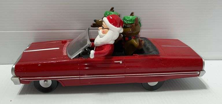 Gemmy Christmas lowrider car with Santa and 2-reindeer, when activated ...