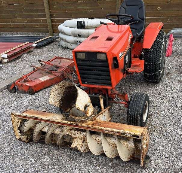 Ingersoll 448 lawn tractor with 46" mower deck, 48" snow blower, wheel ...
