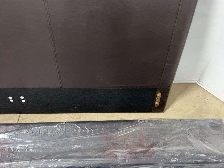 Queen size platform bed, headboard, side rails and foot rail, missing ...