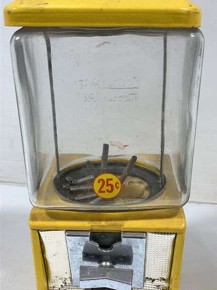 Yellow Northwestern gumball machine, does not come with key, 15"H ...