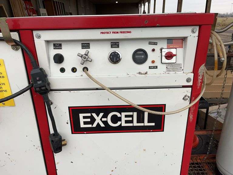 Ex-Cell hot/cold water steam pressure washer, electric with propane ...