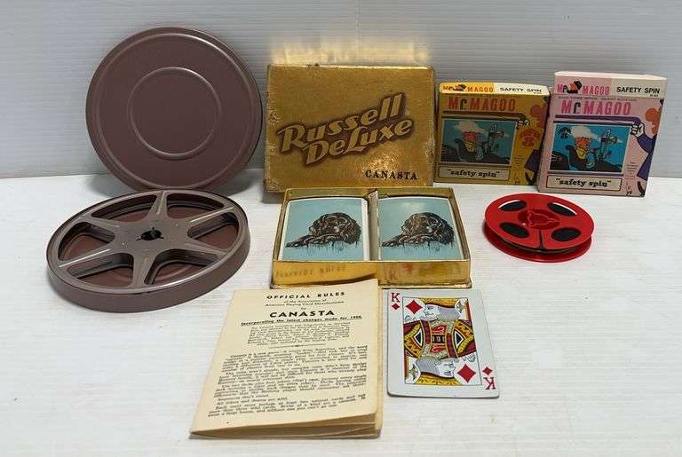 Older entertainment items, includes: 2- Mr. Magoo 8mm silent editions ...