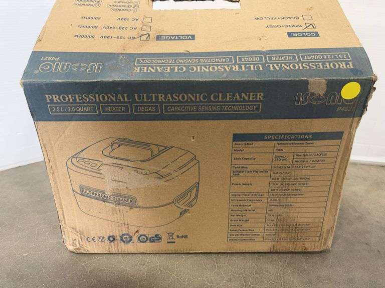 Professional Ultrasonic Cleaner, 2.5L, 2.6-quart heater, degas ...