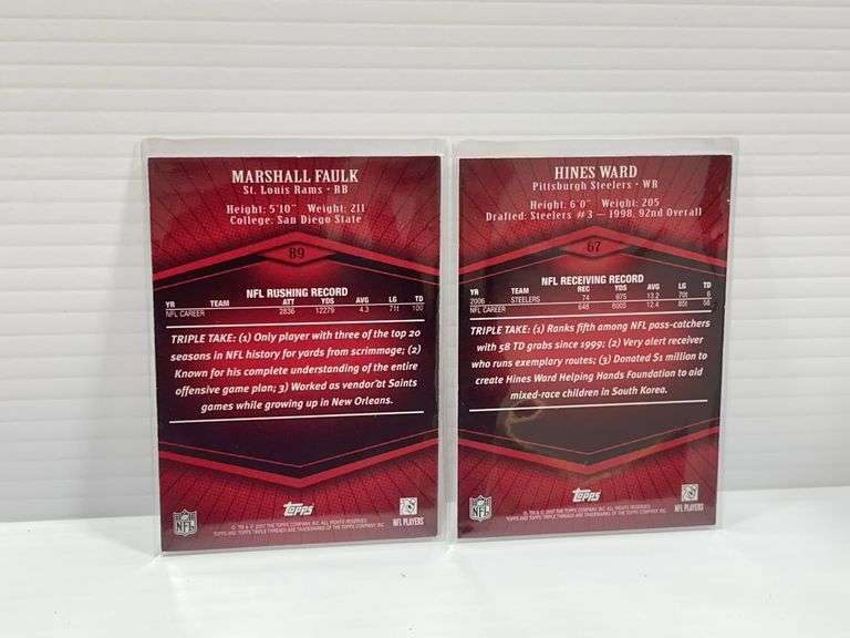 (23) 2007 Topps Triple Threads NFL sports cards, includes: 15- Red ...
