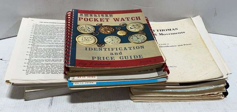 (10) Pocket watch, clock ID, and price gun guides, 1970s to 1980s ...