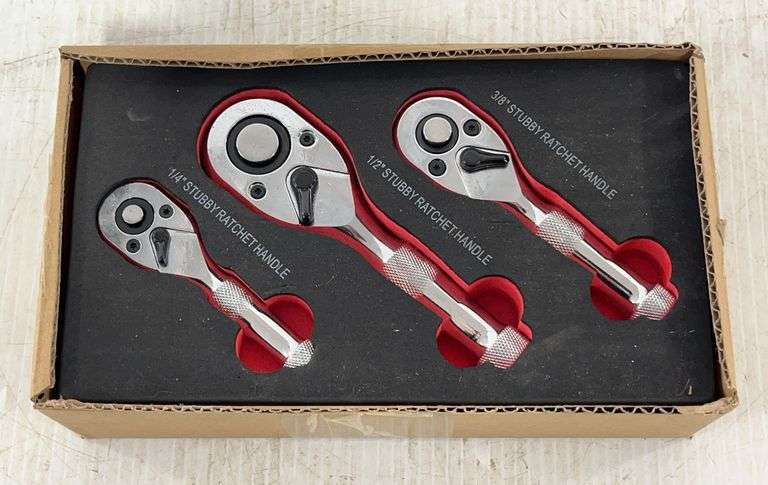 3-Piece short ratchet wrench set, 72-tooth short handle repair tool ...