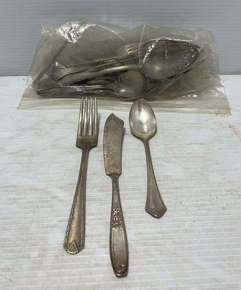(27) Pieces of silver-plated flatware, mostly Lady Doris, also includes ...