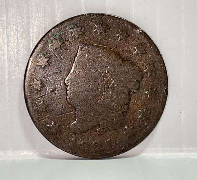 1821 US large cent, rare, only 389,000 made, 204 years old, ex-nice ...