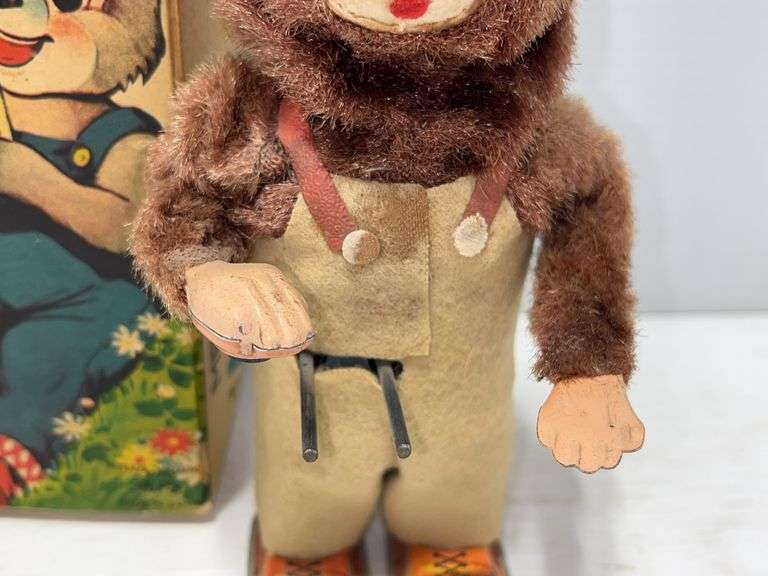 Cubby the reading bear toy, comes in the original box from the 1950s ...
