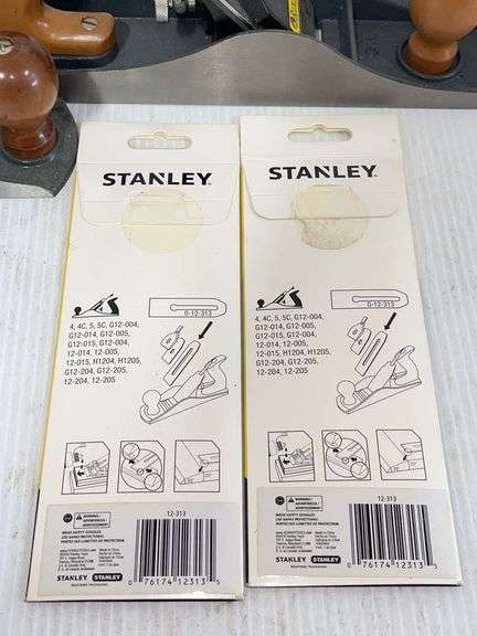 (2) Wood planers, and (2) New Stanley planer blades: 1- Great Neck no ...