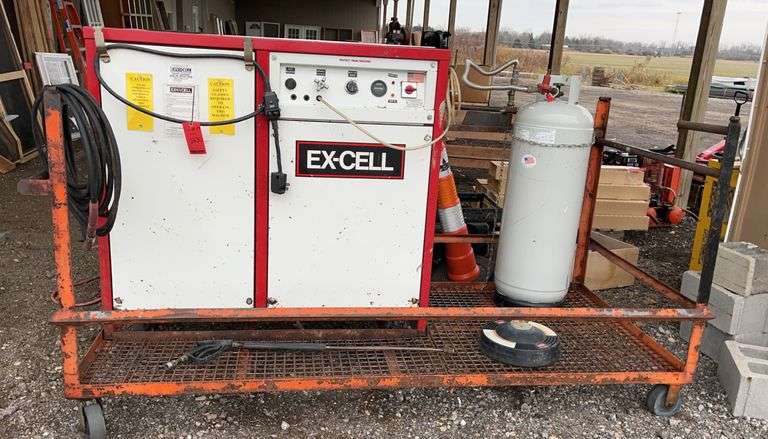 Ex-Cell hot/cold water steam pressure washer, electric with propane ...