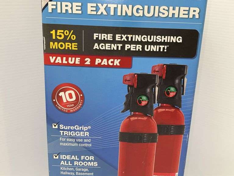 2-Pack of Fire Extinguishers, 13.6 oz. Each - Albrecht Auction Service