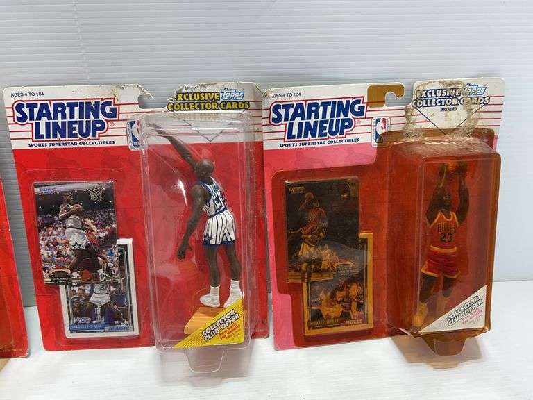 (5) 1993 Starting lineup figurines with two cards each, includes 3 ...