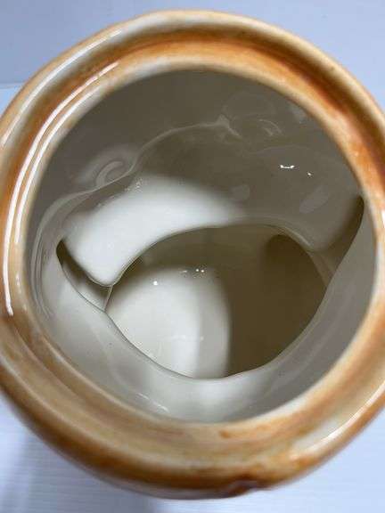 Brown teddy bear cookie jar, 10"H, no markings, excellent - Albrecht ...