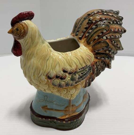 Cracker Barrel ceramic rooster, discontinued pattern, makers mark on ...
