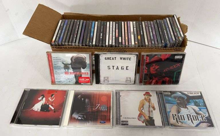 (48) Rock music CD's include: Kid Rock, Red Hot Chili Peppers ...